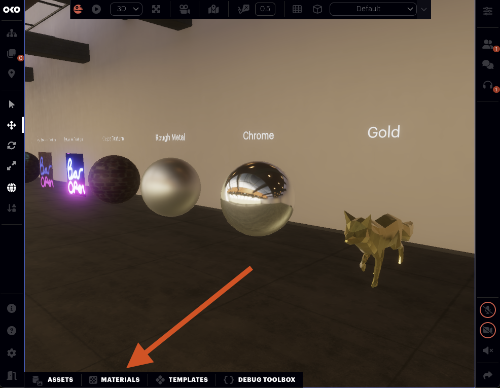 How to use custom materials in OKO